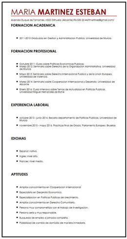 Plantillas De Resume En Espanol TUTORE ORG Master Of Documents