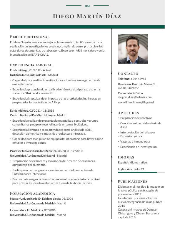 Ejemplos de CV: contable | miCVIdeal