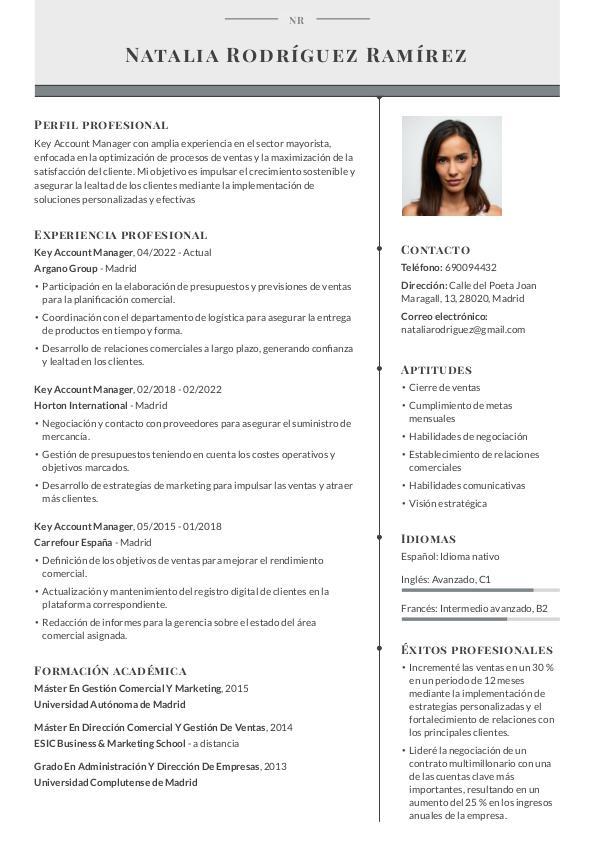Aspectos Destacados Del Currículum Del Asociado De Ventas